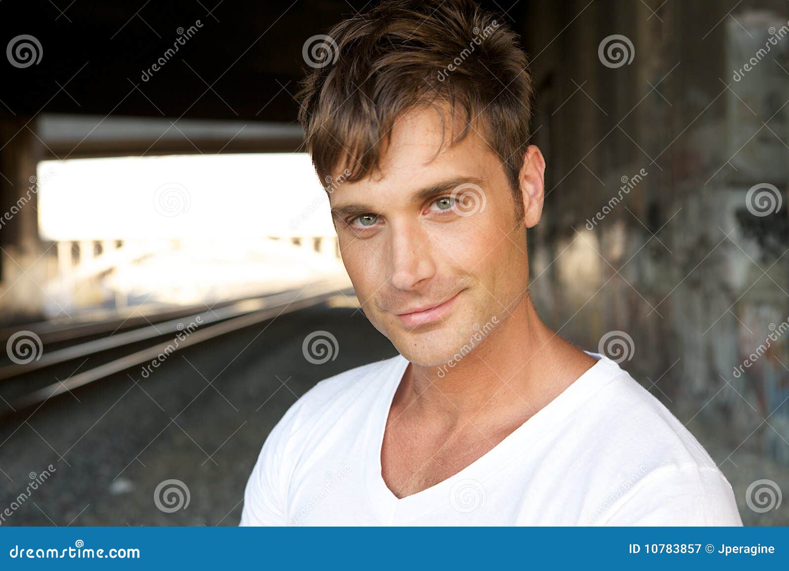 Attractive Young Man Wiith a Smirk Stock Image - Image of cool, dude ...