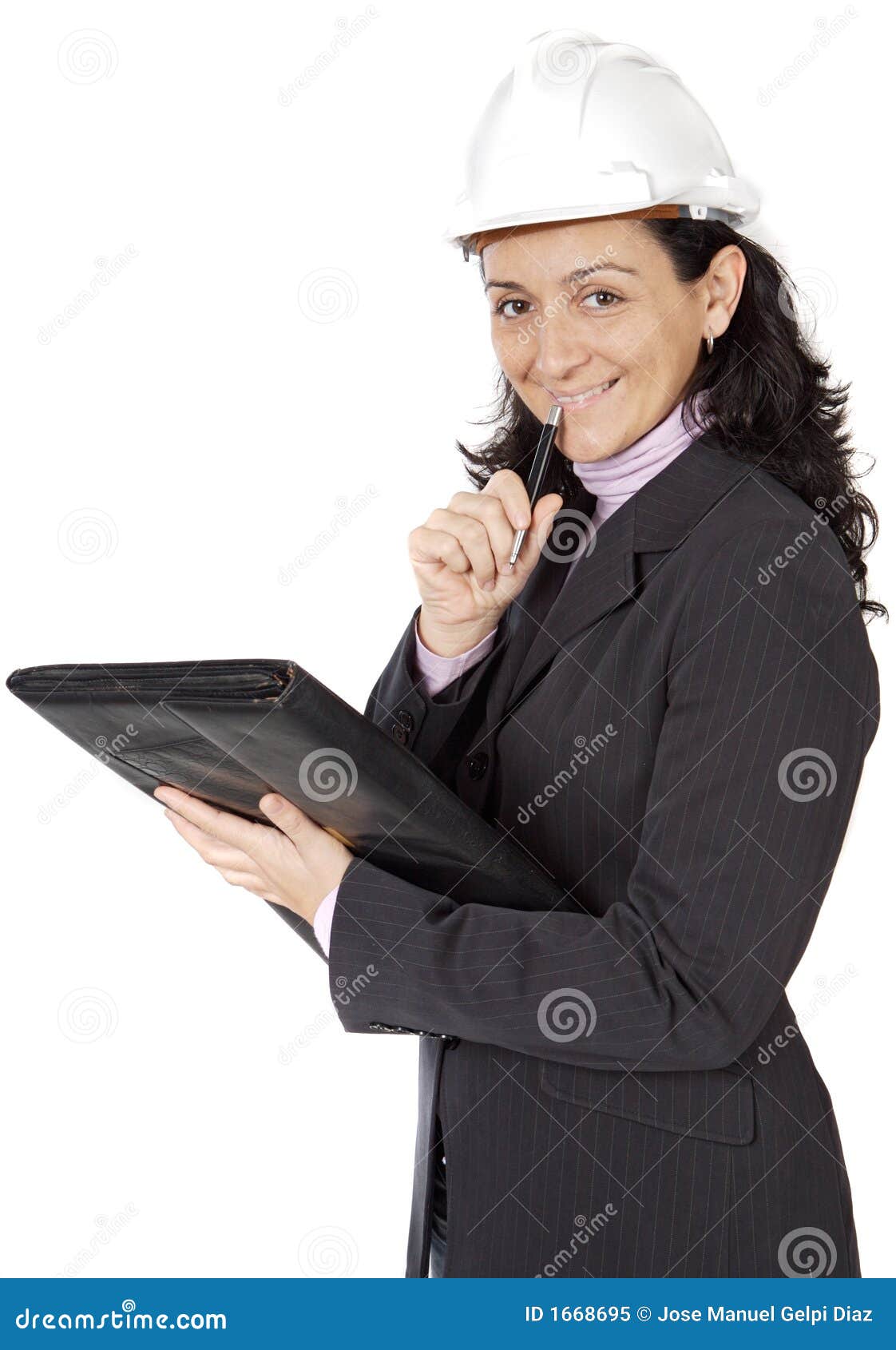 Attractive Young Person Architect Taking Notes in a Folder Stock Image ... Attractive Young Person Architect Taking Notes in a Folder Stock Image ...