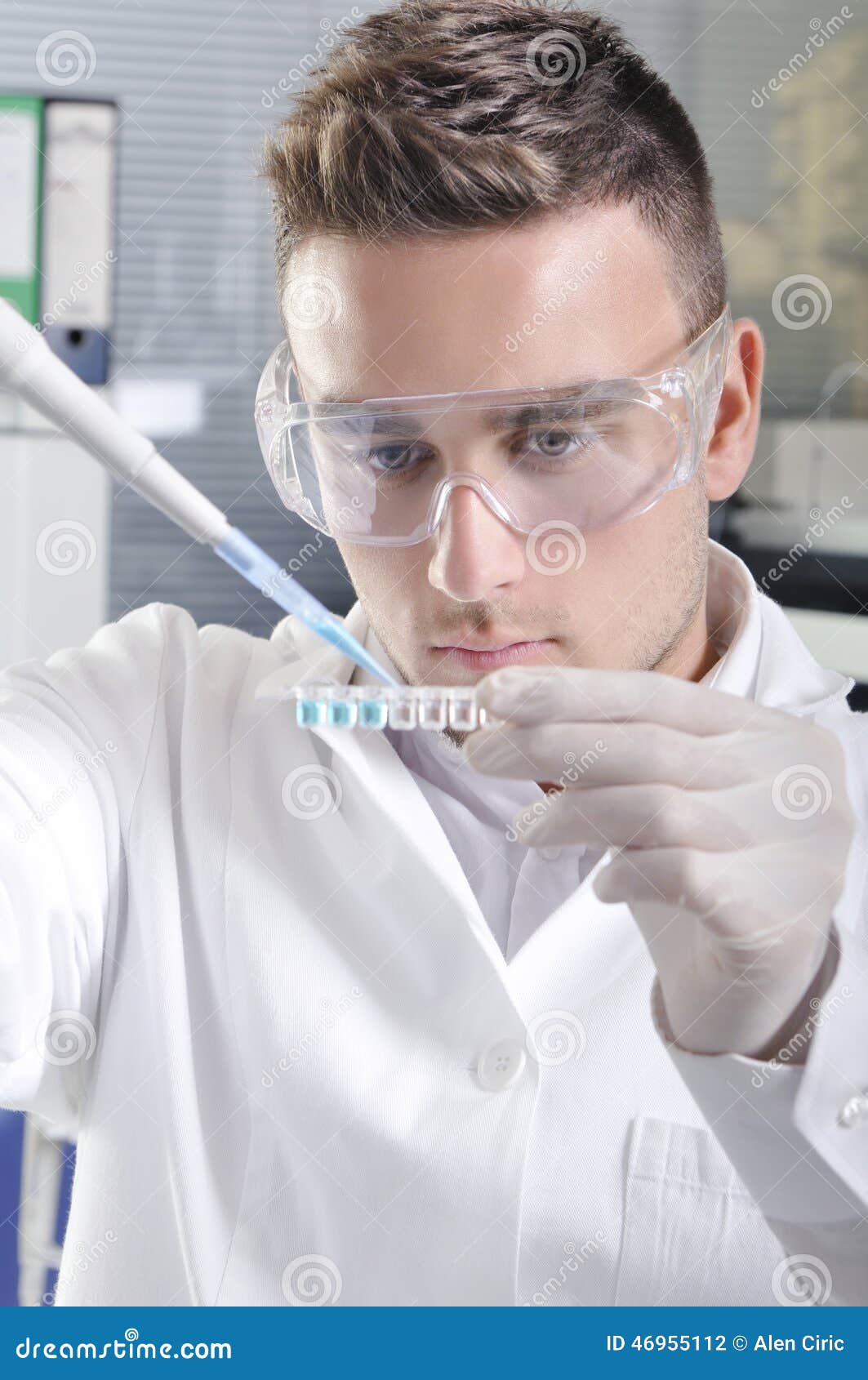 Attractive Young PhD Student Scientist in Laboratory Stock Photo ...