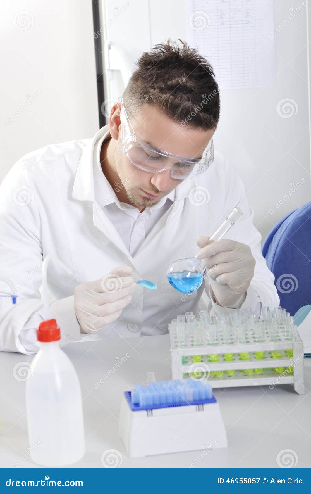 Attractive Young PhD Student Scientist in Laboratory Stock Image ...