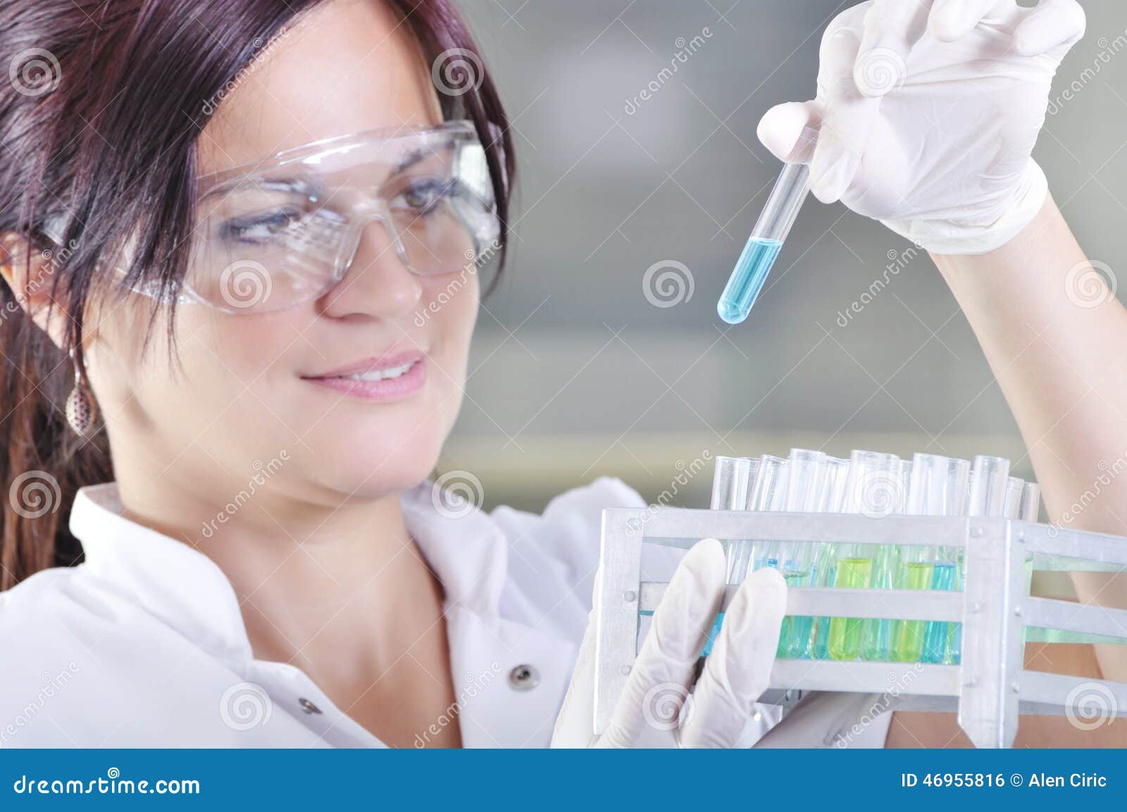 Attractive Young PhD Student Scientist in Laboratory Stock Photo ...