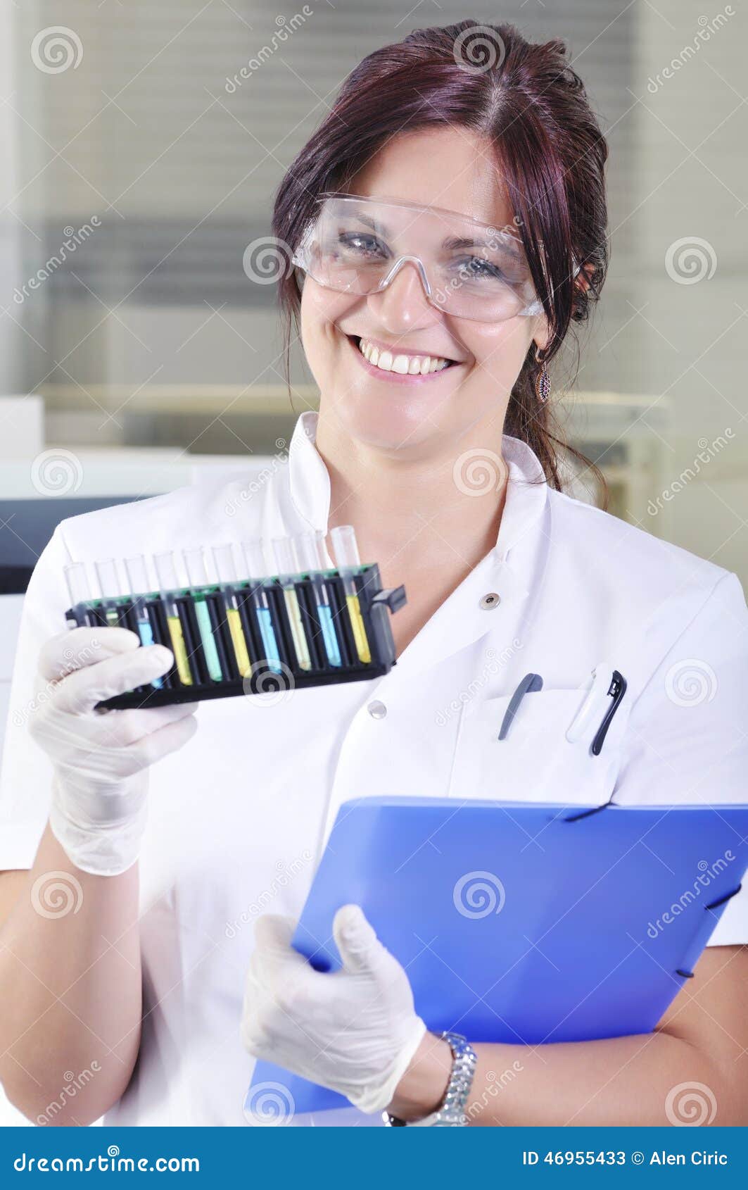 Attractive Young PhD Student Scientist in Laboratory Stock Image ...