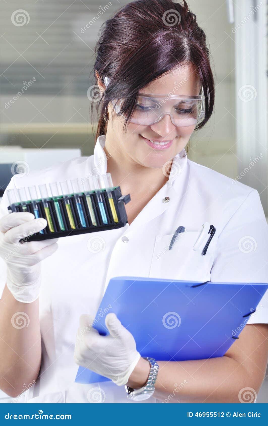 Attractive Young PhD Student Scientist in Laboratory Stock Photo ...