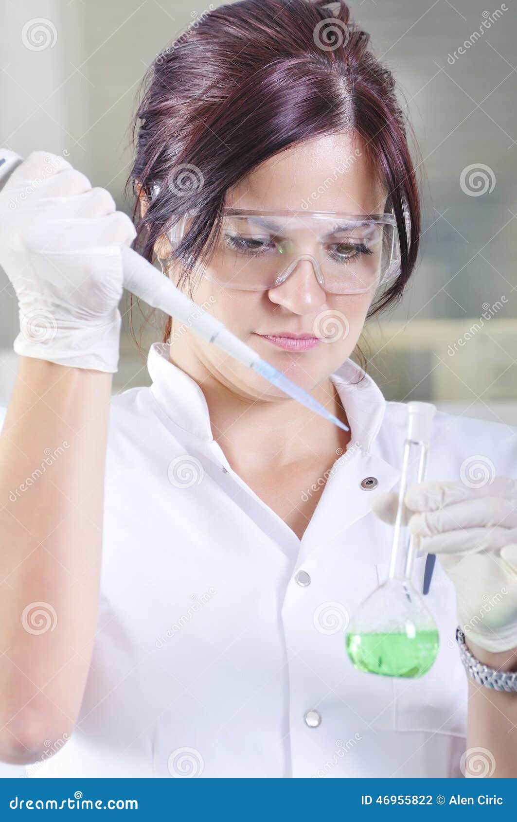 Attractive Young PhD Student Scientist in Laboratory Stock Photo ...