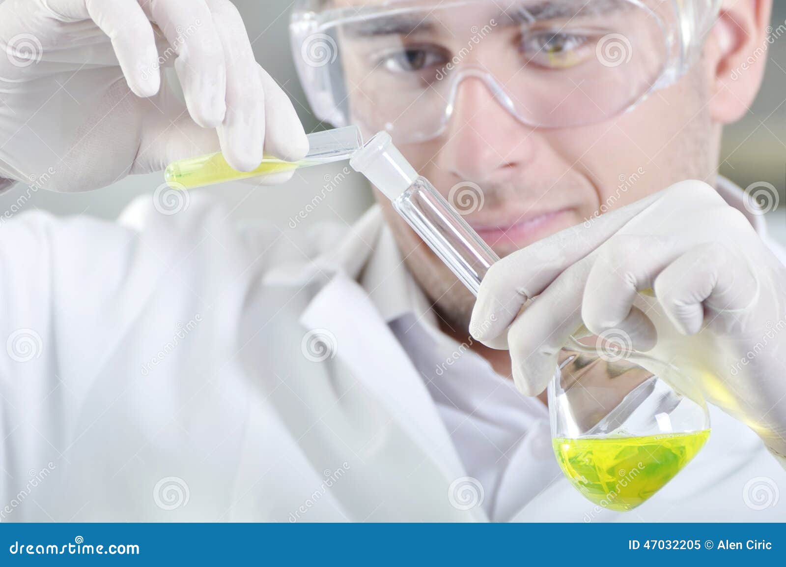 Attractive Young PhD Student Scientist in Laboratory Stock Image ...