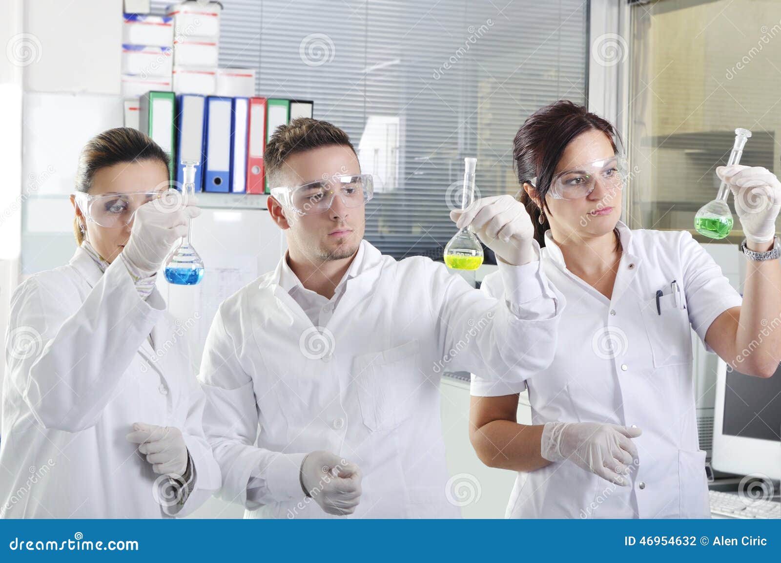 Attractive Young PhD Students Scientists in the Laboratory Stock Photo ...