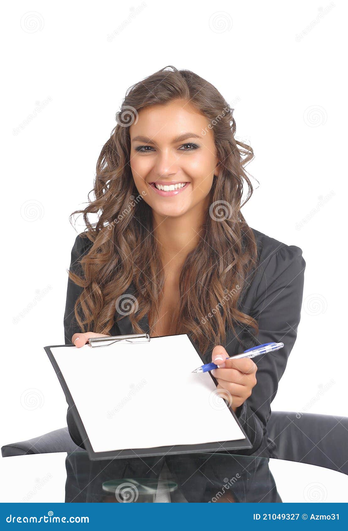 Attractive Young Questionnaire with a Survey Stock Image - Image of ...