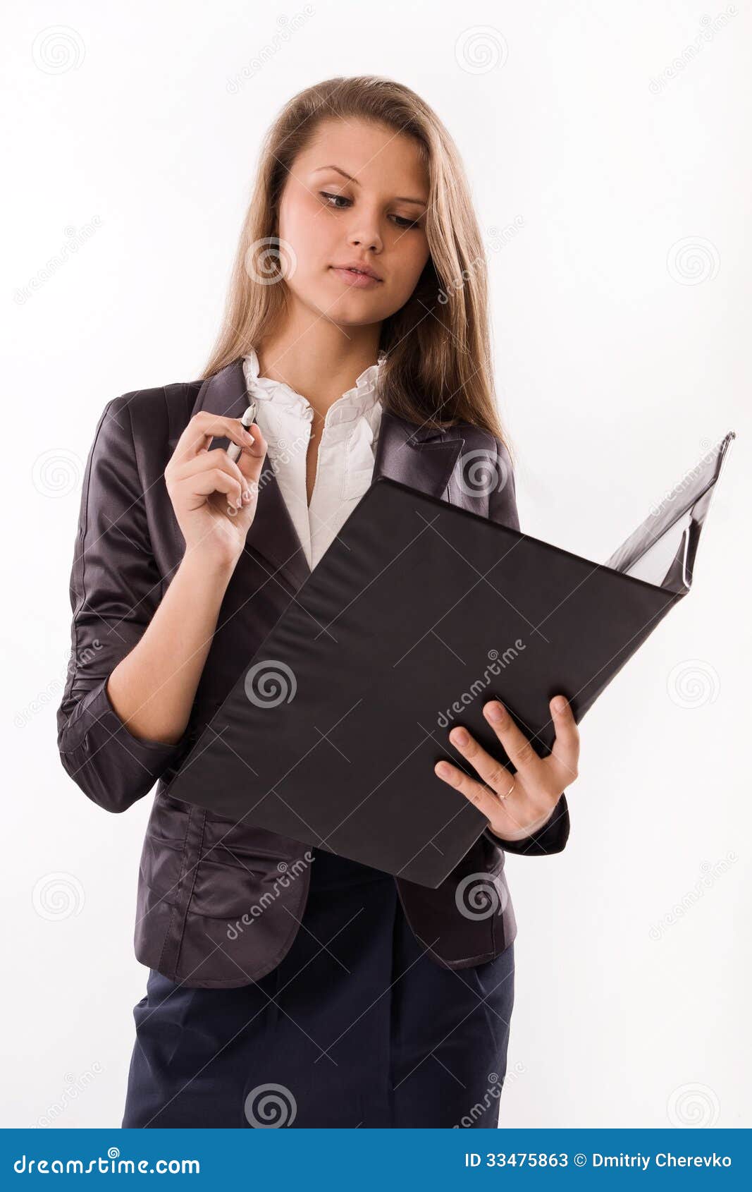 Attractive young secretary stock image. Image of attractive - 33475863