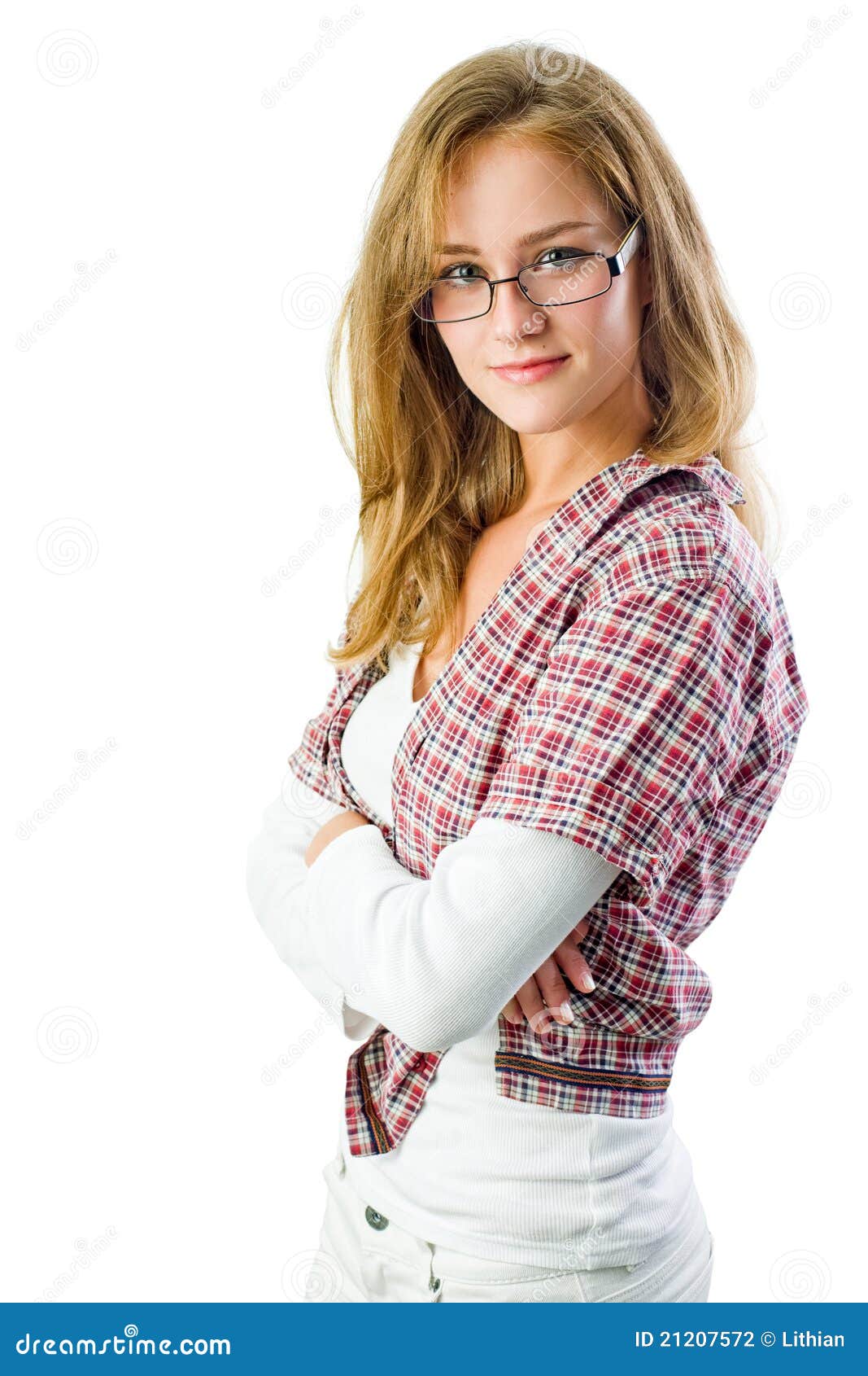 Attractive young student. stock photo. Image of camera - 21207572