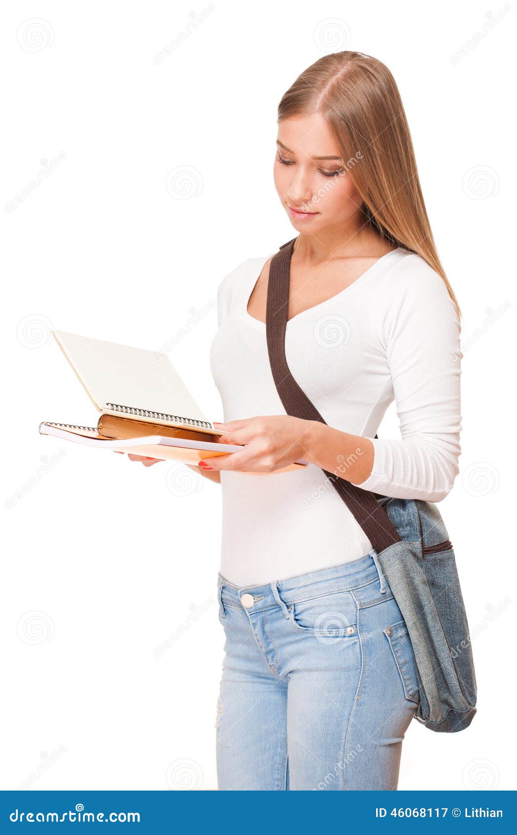 Attractive young student. stock image. Image of fashionable - 46068117