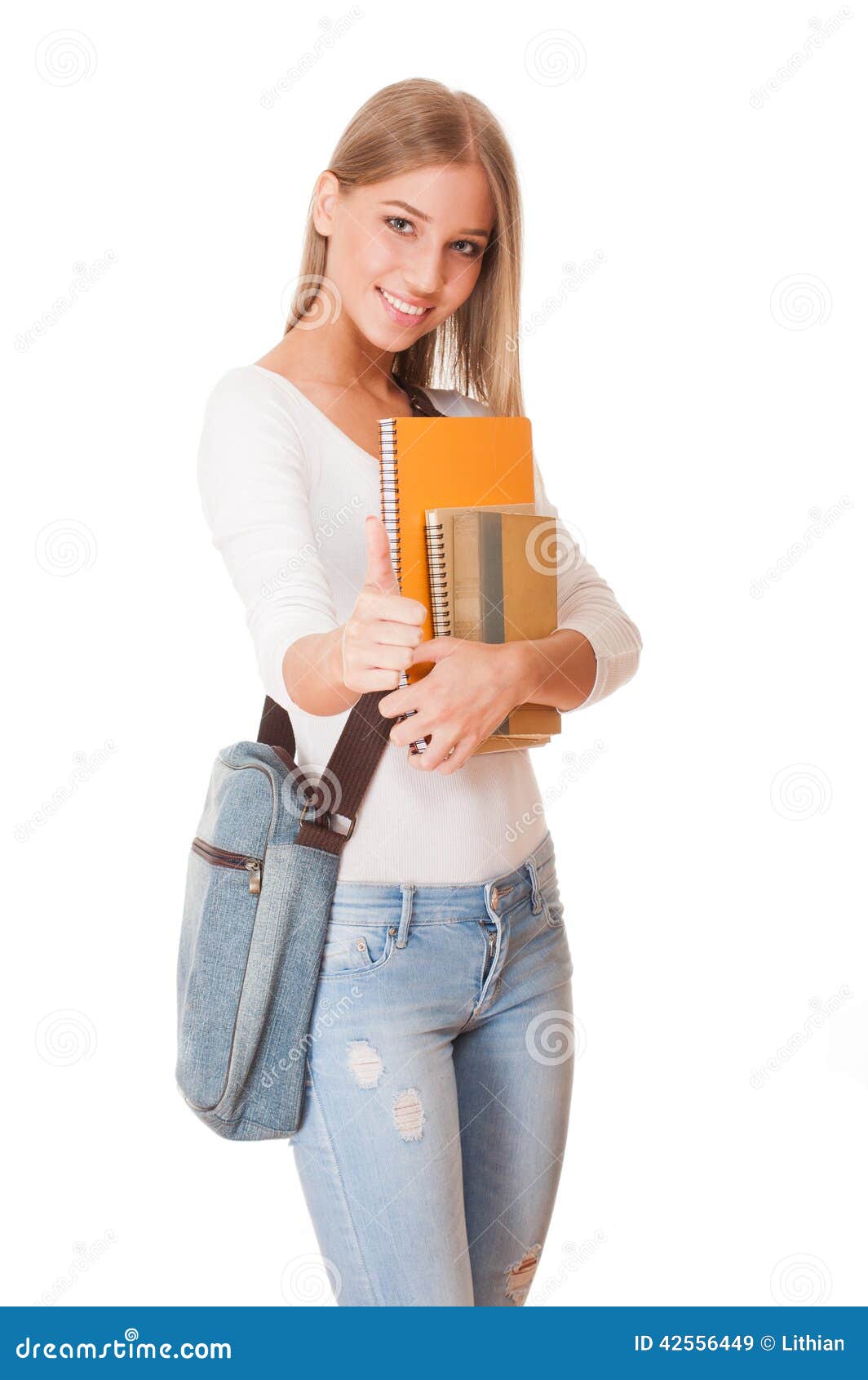 Attractive young student. stock image. Image of beautiful - 42556449