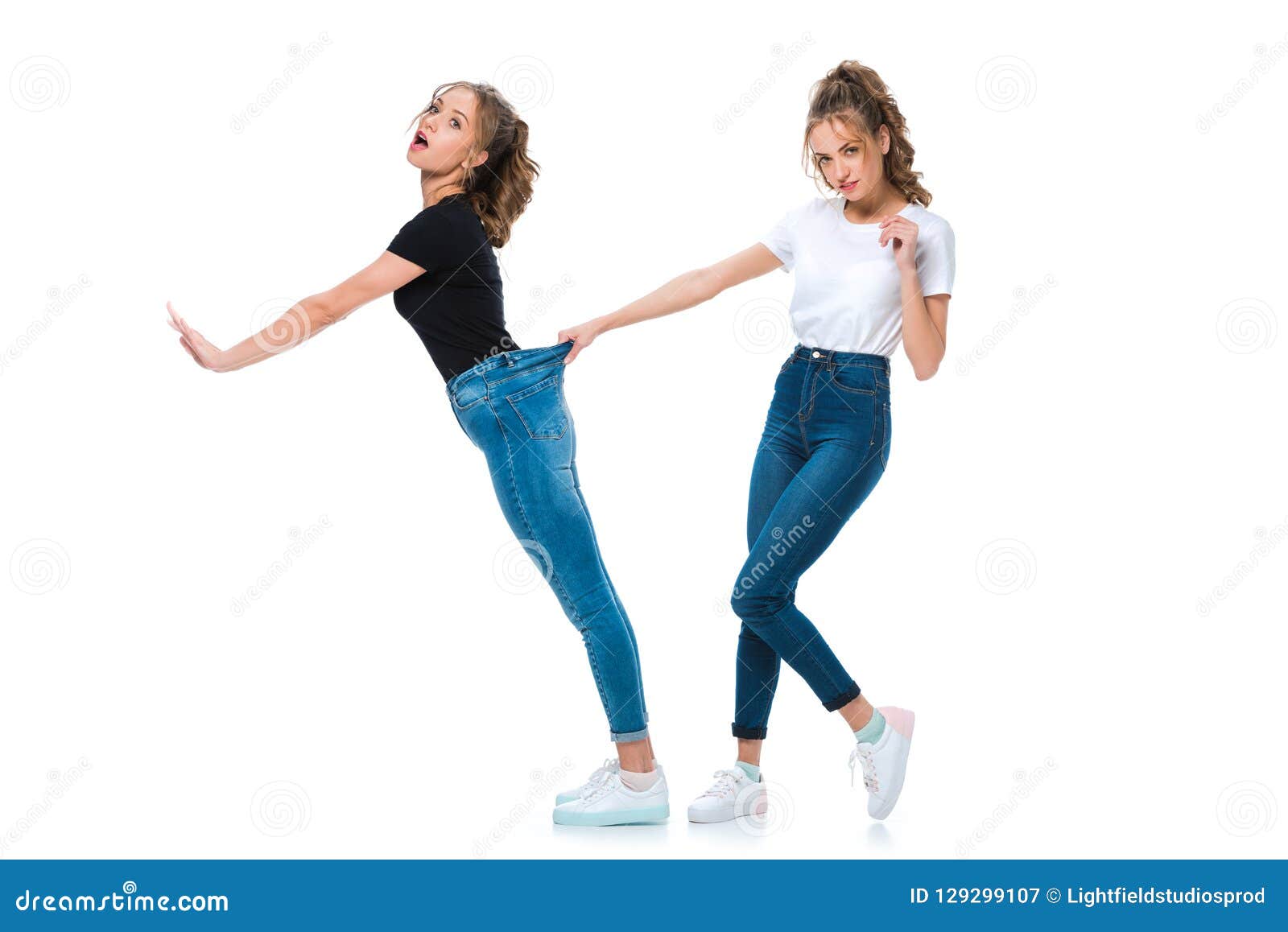 Attractive Young Twins Having Fun Stock Image - Image of trendy ...