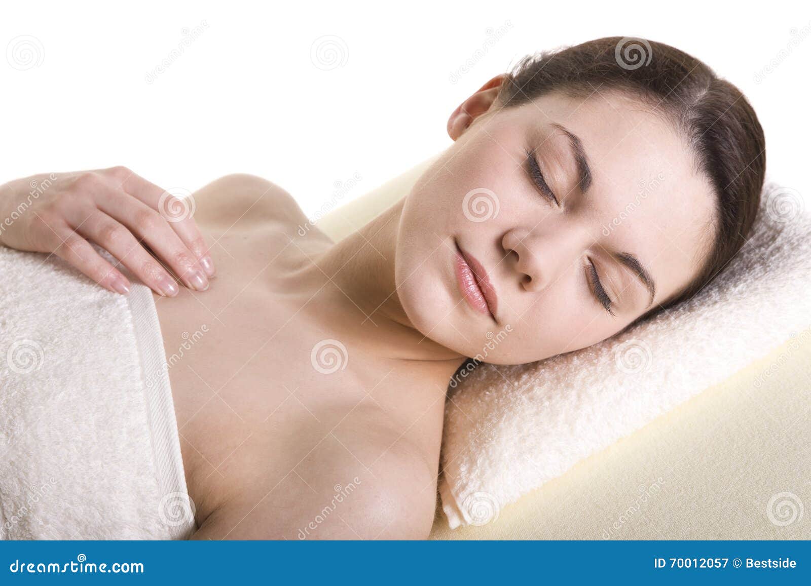 Attractive Young Woman Being Massaged Stock Image - Image of wellbeing, massaged: 70012057