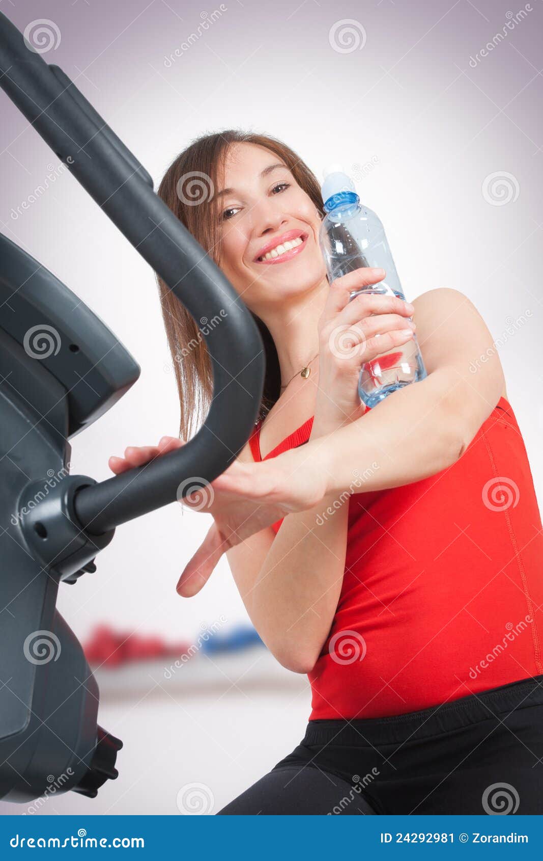 Attractive Young Woman Doing Cardio Workout Stock Image - Image of ...
