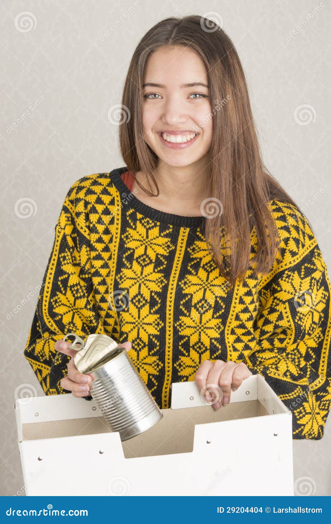 Attractive Young Woman Having Fun Recycling Stock Photo - Image of girl ...