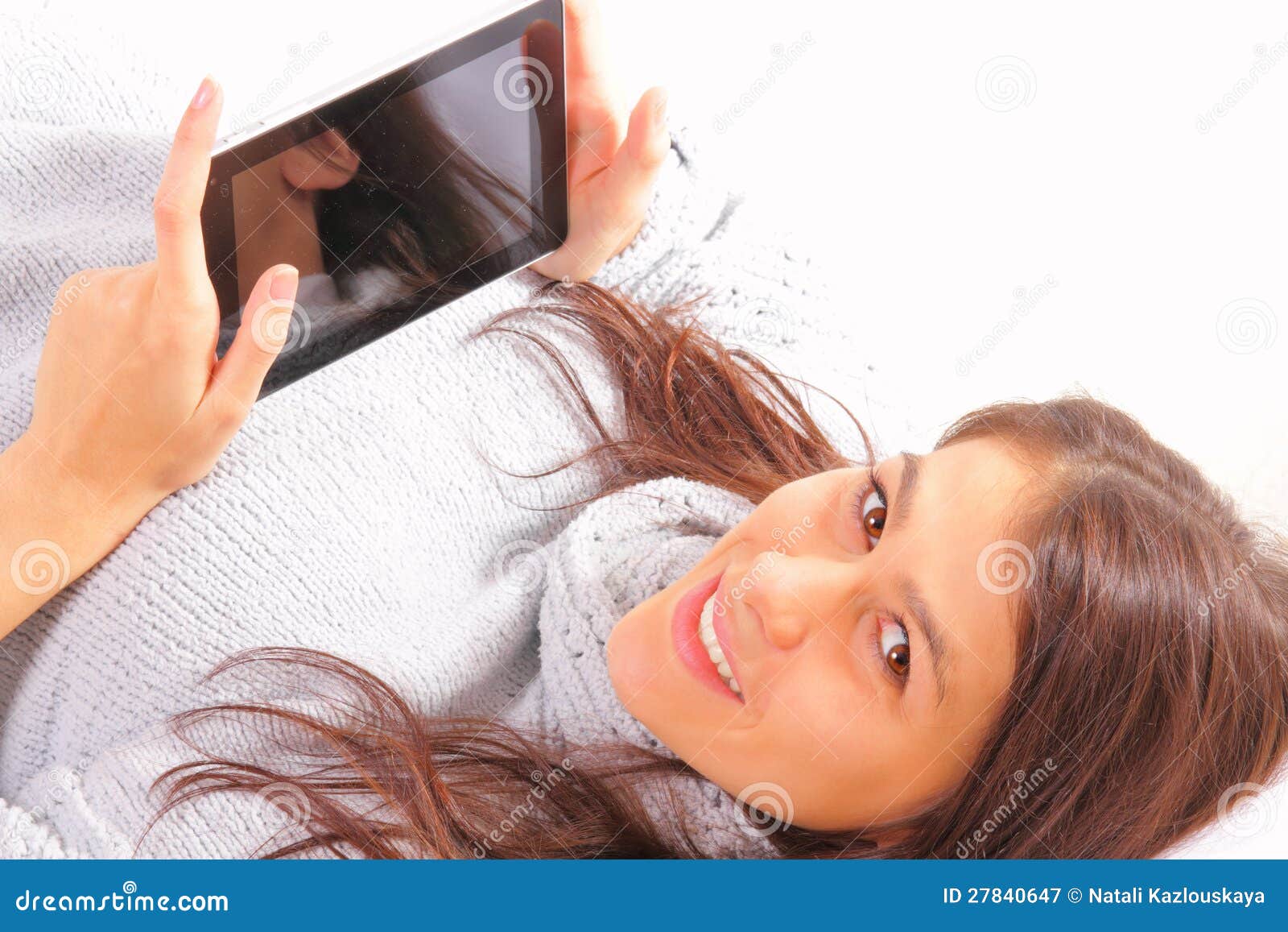 Attractive Young Woman with Ipod Stock Image - Image of handsome, happy ...