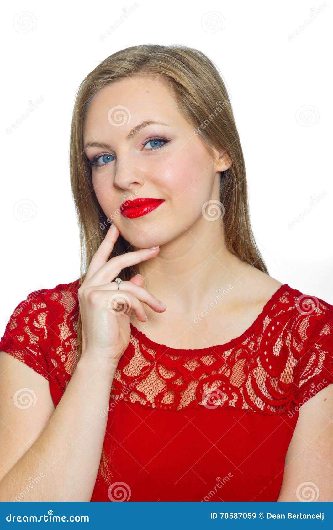 Attractive Young Woman Making Expression Stock Image - Image of blonde ...