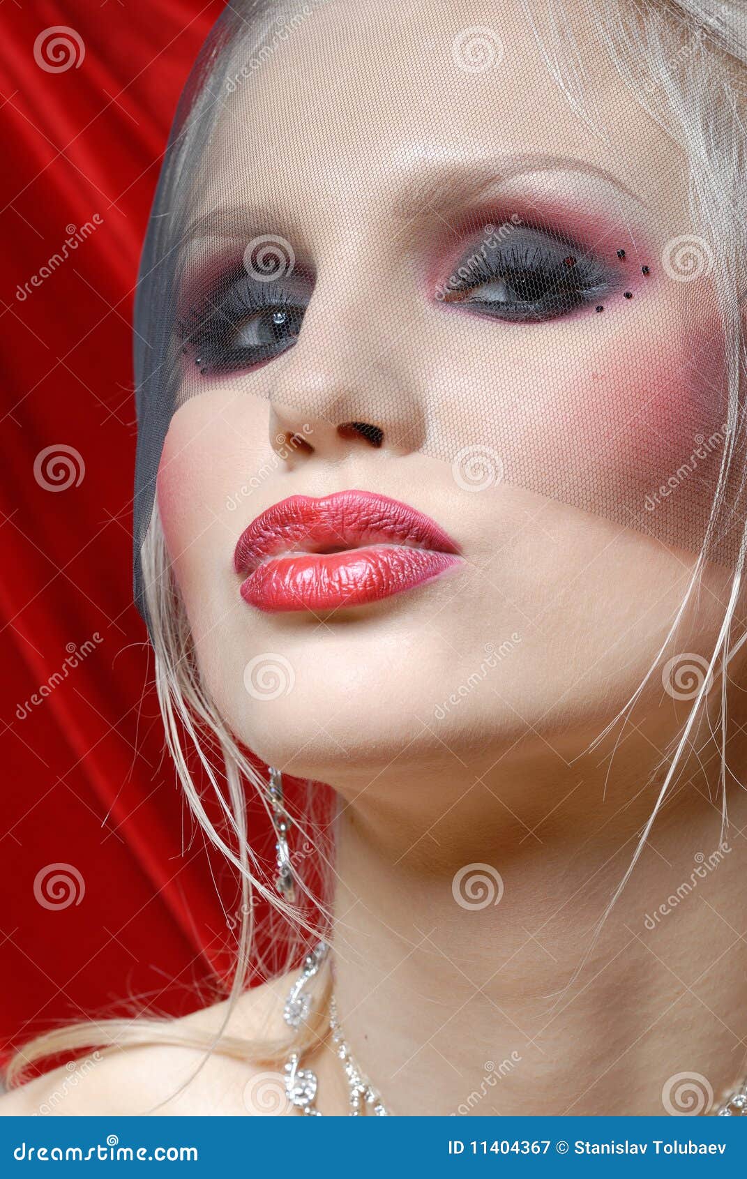 Attractive Young Woman in Moulin Rouge Style Stock Image - Image of ...
