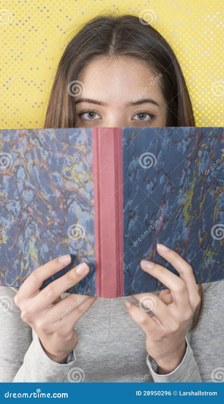 Attractive Young Woman Reading a Diary Stock Photo - Image of people ...