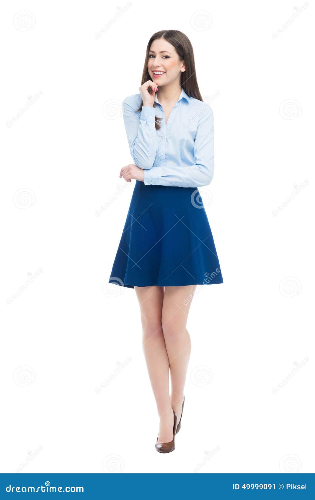 Attractive Young Woman Standing Stock Image - Image of cheerful ...