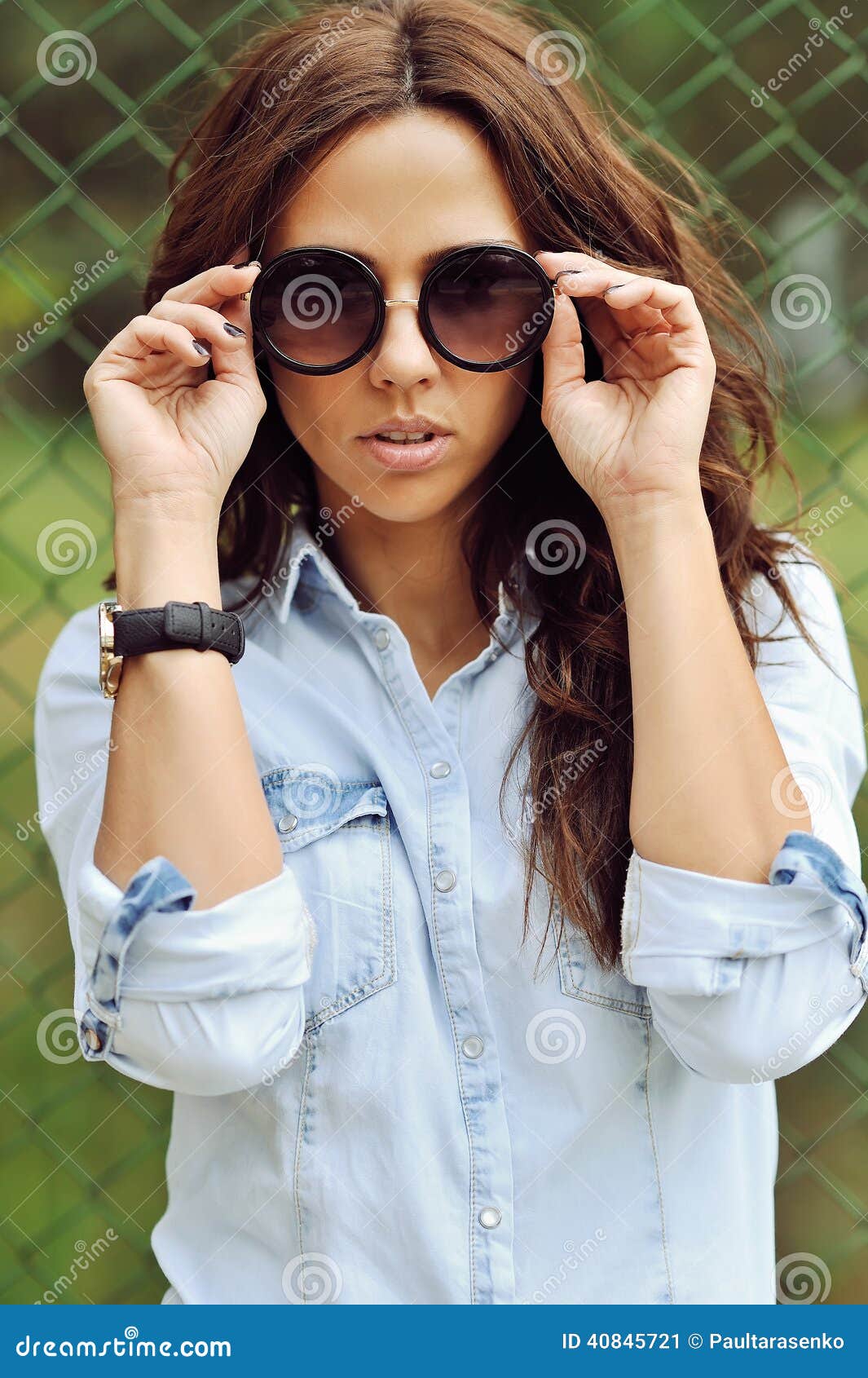 Attractive Young Woman In Sunglasses Stock Image Image Of Attractive