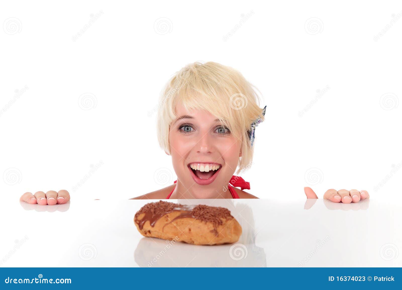 Attractive Young Woman Tempted Stock Image - Image of delicious, clair ...