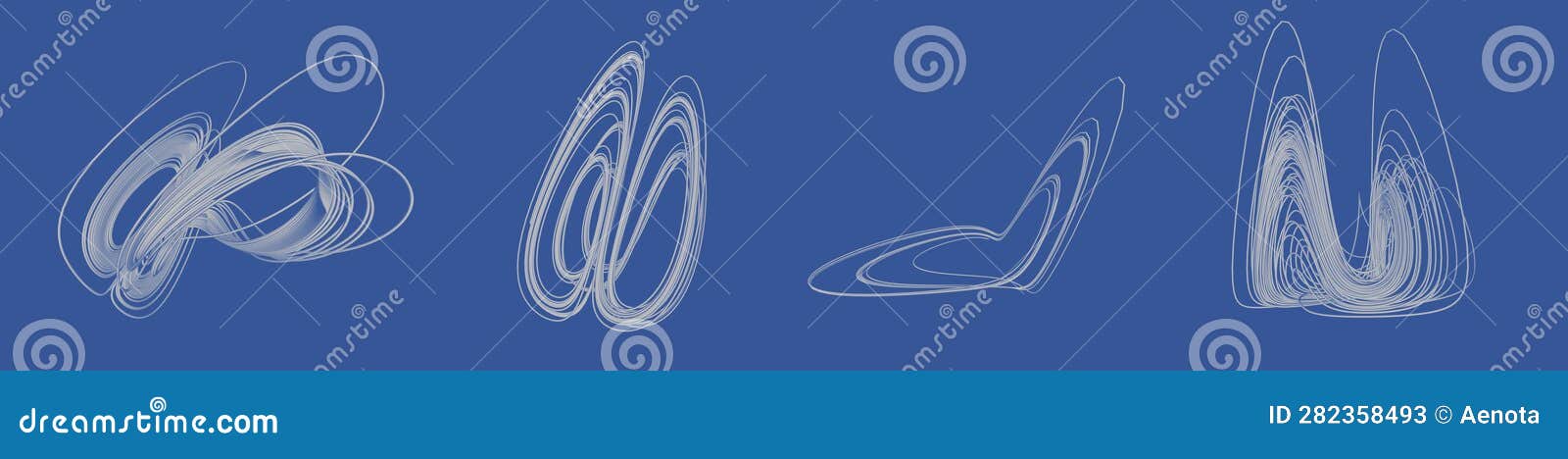 Attractor Bouali Mathematical Model Set Stock Illustration ...