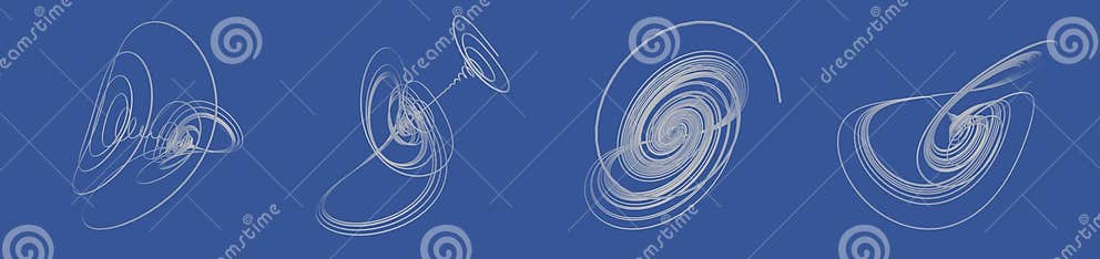 Attractor Chen Lee Mathematical Model Set Stock Illustration - Illustration of differential ...