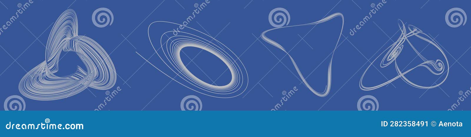 Attractor Halvorsen Mathematical Model Set Stock Illustration ...