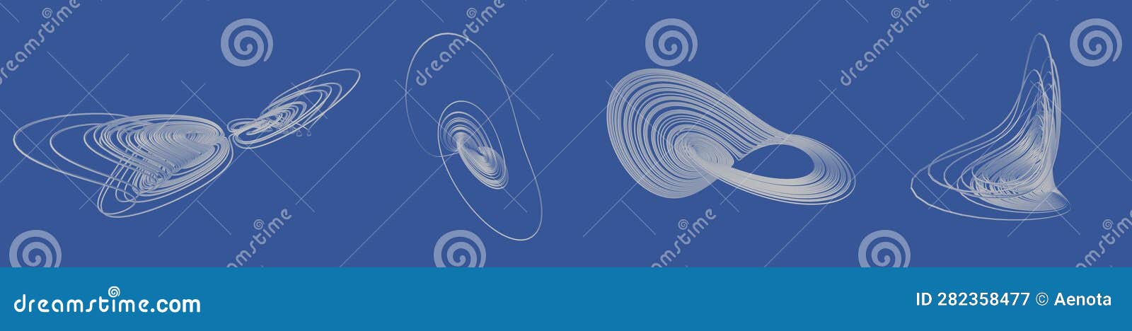 Attractor Liu Chen Mathematical Model Set Stock Illustration ...