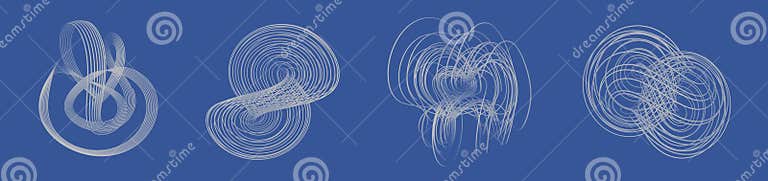 Attractor Nose-Hoover Mathematical Model Set Stock Illustration ...