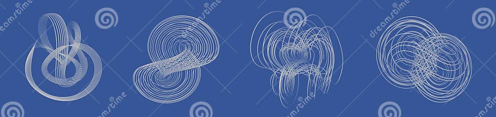 Attractor Nose-Hoover Mathematical Model Set Stock Illustration ...