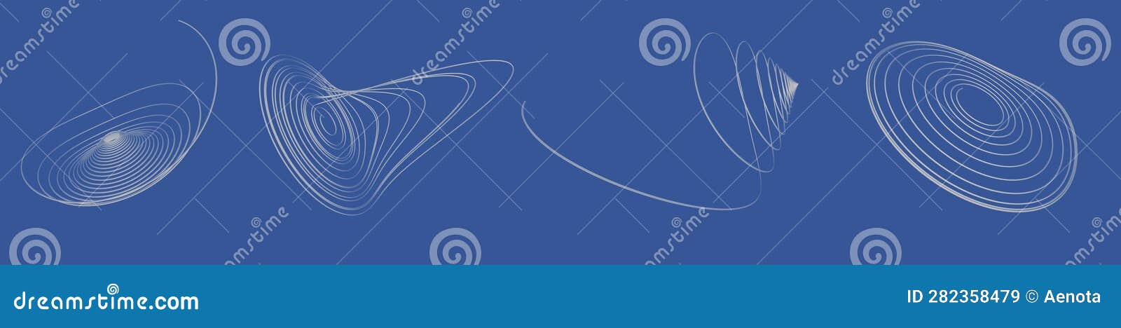 Attractor Rossler Mathematical Model Set Royalty-Free Stock Photo ...