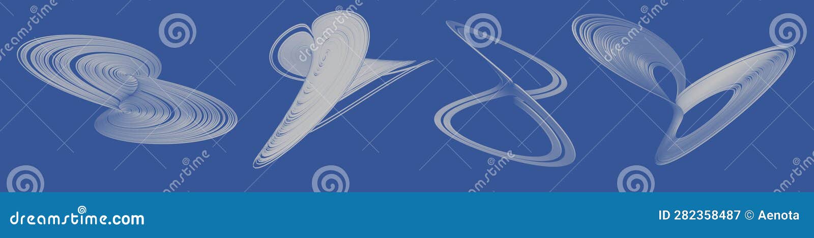 Attractor Rucklidge Mathematical Model Set Stock Illustration ...