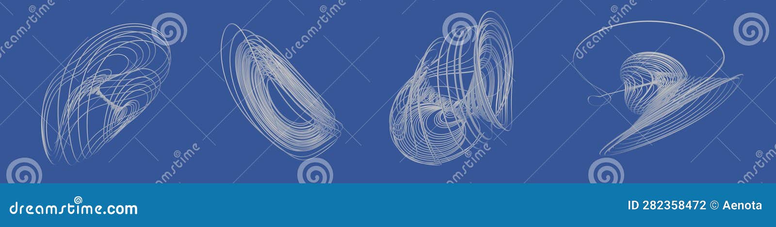 Attractor TSUCS1 Mathematical Model Set Stock Illustration ...