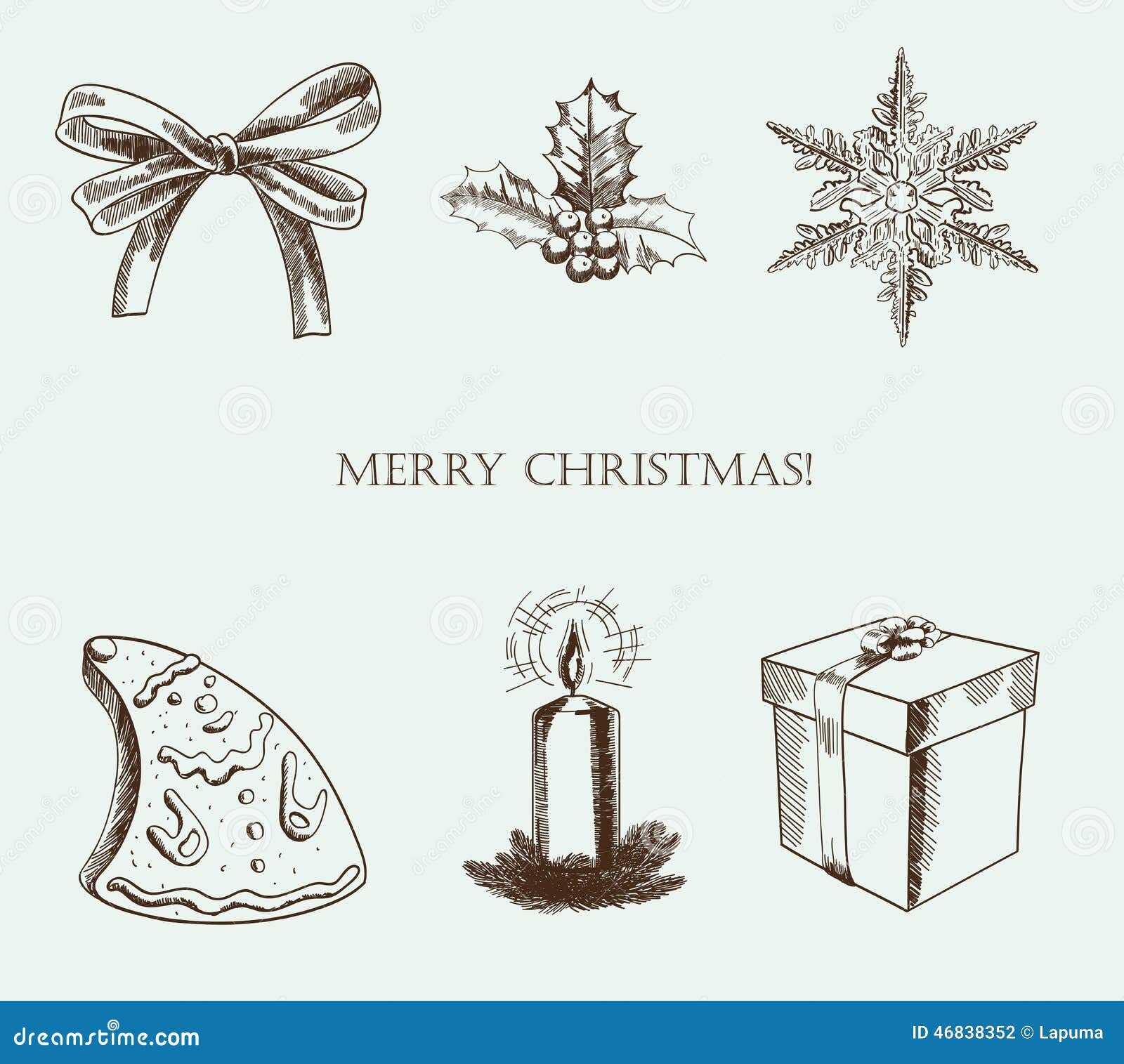 Attribut Och Symboler Av Jul Vektor Illustrationer - Illustration av ...