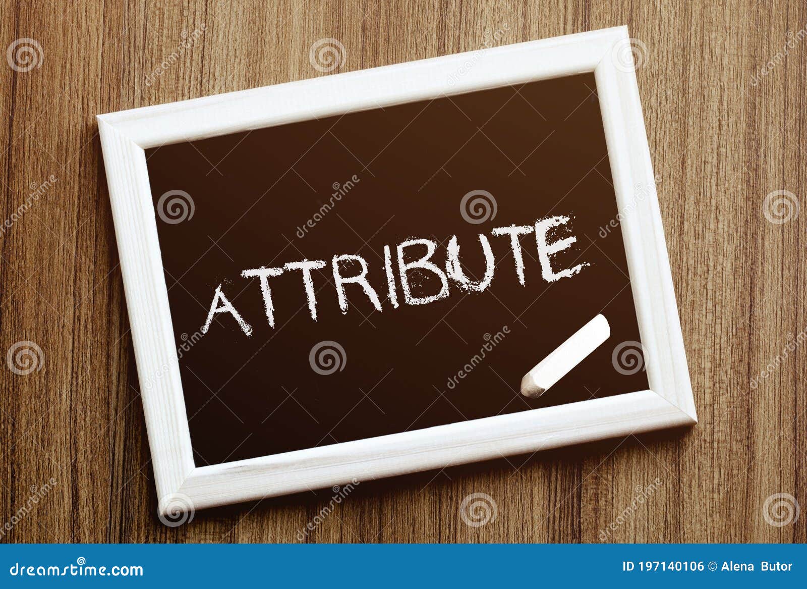 ATTRIBUTE . Hand Writing with Copyspace for Text Stock Photo - Image of ...
