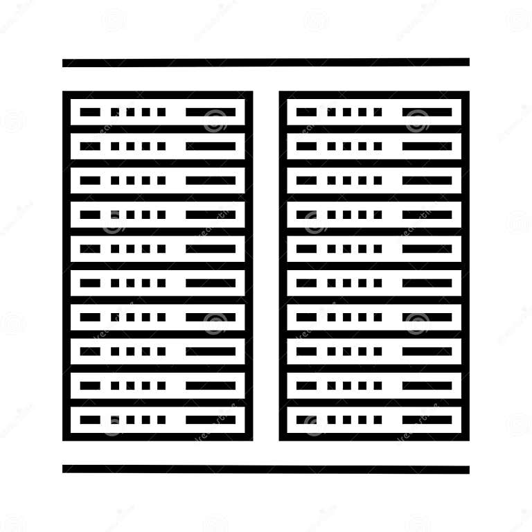 Server Icon. Data Center, Information or Data Storage Symbol. Stock ...