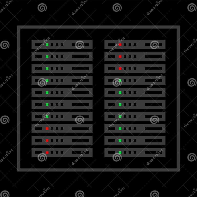 Server Icon. Data Center, Information or Data Storage Symbol. Stock ...