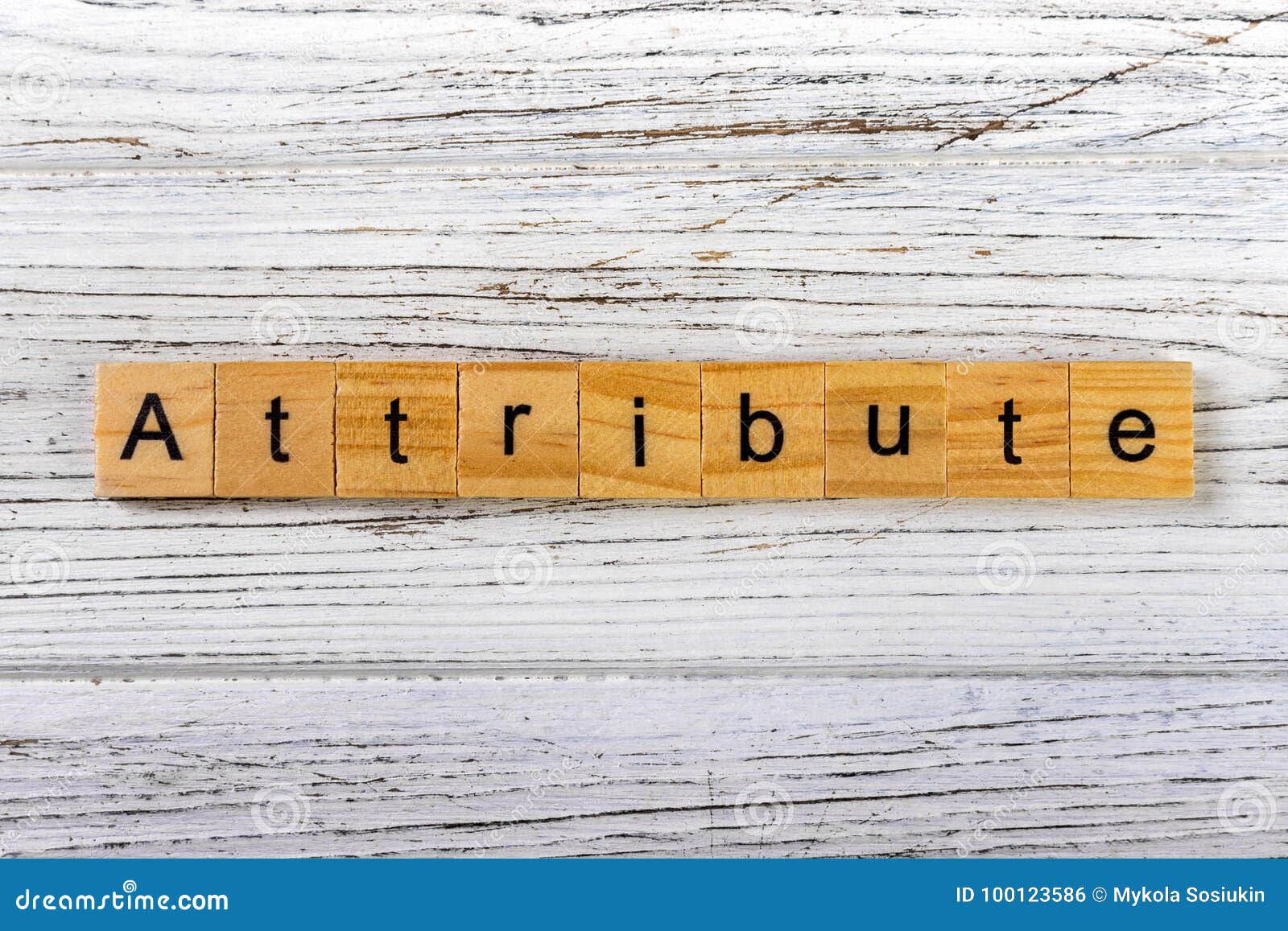 ATTRIBUTE Word Made with Wooden Blocks Concept Stock Photo - Image of ...