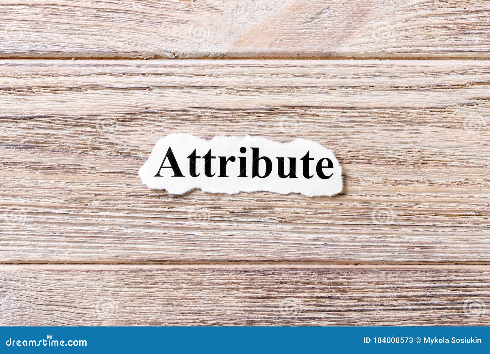 Attribute of the Word on Paper. Concept Stock Image - Image of note ...