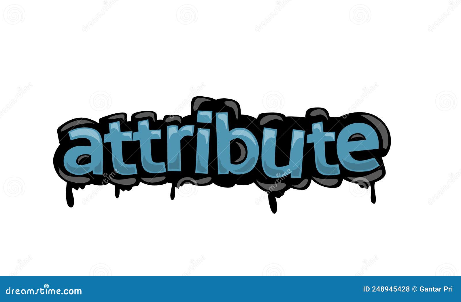 ATTRIBUTE Writing Vector Design on White Background Stock Illustration ...