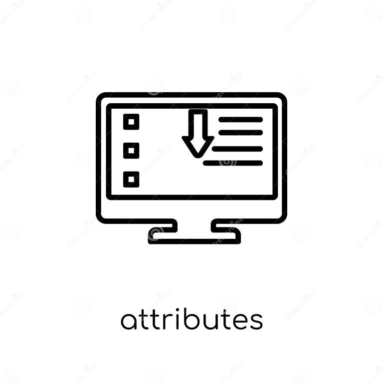 Attributes Icon. Trendy Modern Flat Linear Vector Attributes Icon on ...