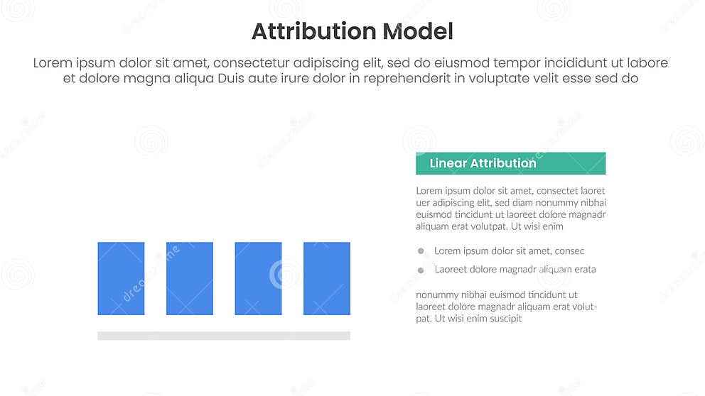 Attribution Model Infographic Template Banner with Linear Click or ...