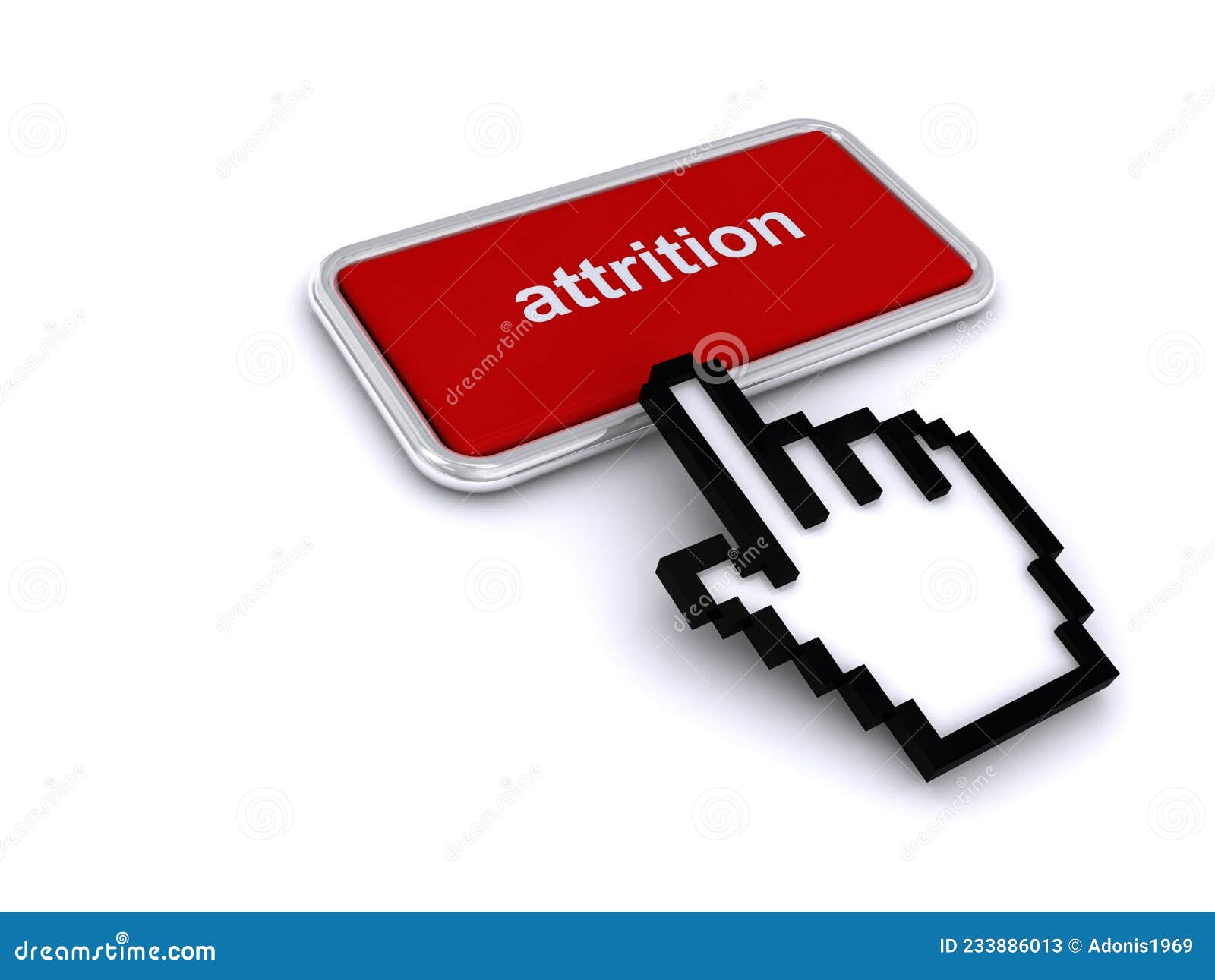 Attrition button on white stock illustration. Illustration of button ...