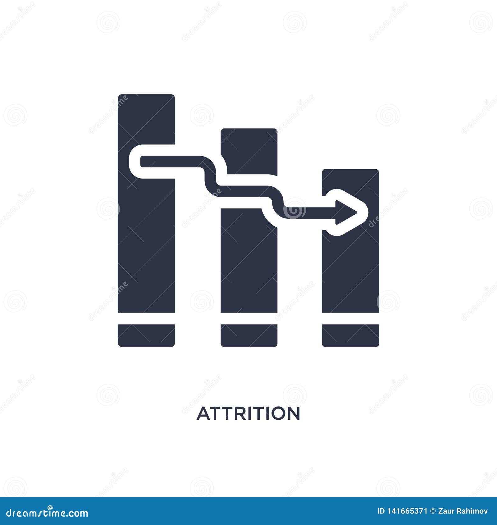 Attrition Icon On White Background. Simple Element Illustration From ...