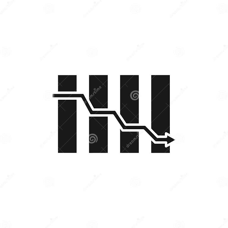 Attrition Line Icon Isolated on White Background Stock Illustration ...