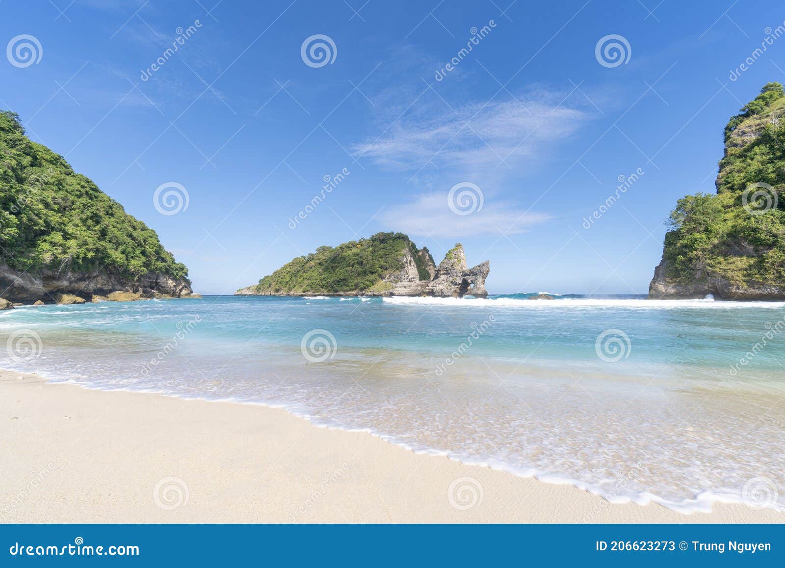 Atuh Beach And Cliff, In Nusa Penida Island, Bali, Indonesia Stock ...
