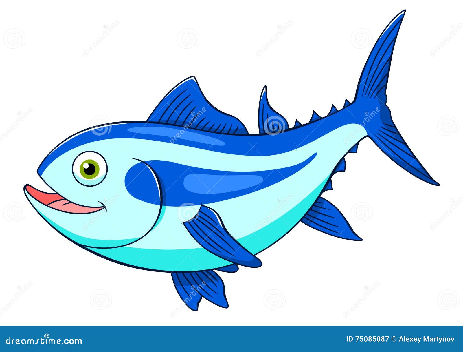 Atum dos desenhos animados ilustração do vetor. Ilustração de fofofo ...