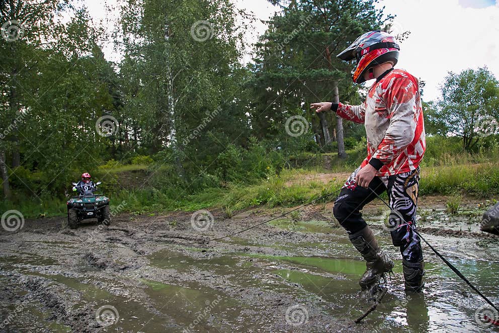 ATV in action editorial photography. Image of sport, forest - 59403772